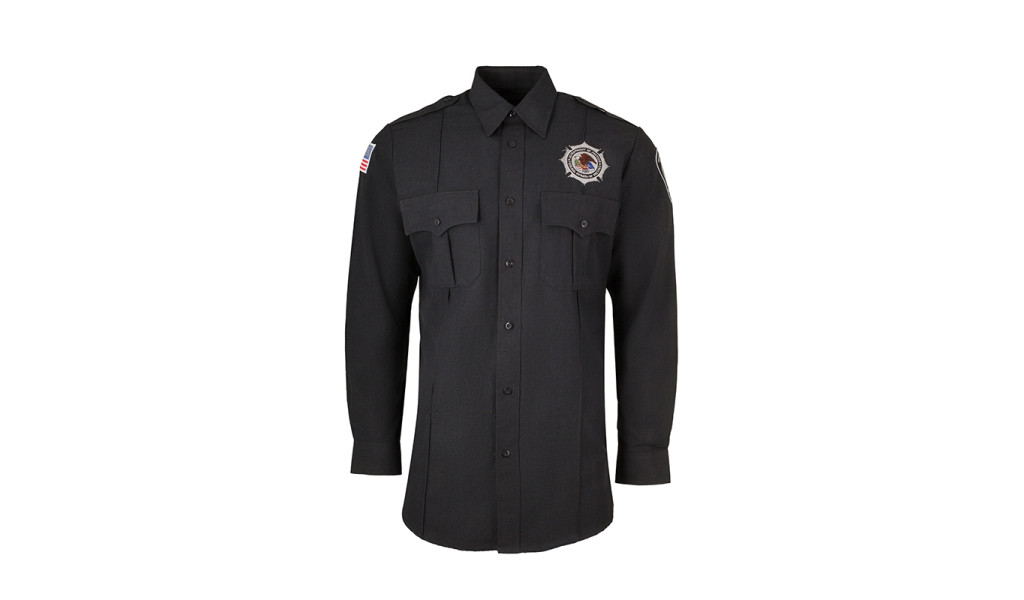 Men's Charcoal Poly/Rayon Long Sleeve Class B Utility Shirt - Class B ...