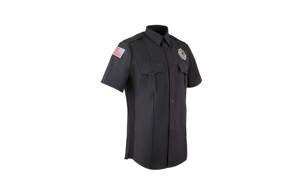 Men's Charcoal Poly/Rayon Short Sleeve Class B Utility Shirt - Class B ...